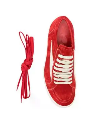 Rick Owens Contrast Panel Sneakers - Red