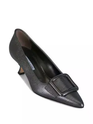 Manolo Blahnik Maysale Square-buckle Pumps