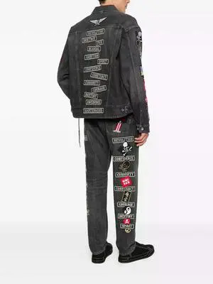 MASTERMIND WORLD Patched Denim Jacket