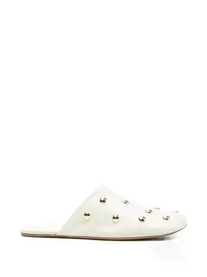 Chloé Rita Studded Mules Neutrals