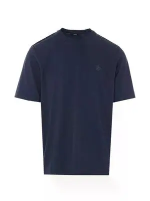 Herno Embroidered-logo Crew-neck T-shirt - Blue