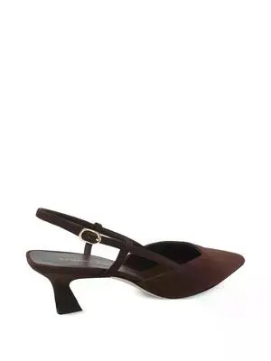 STUART WEITZMAN Vinnie Suede Slingback Pumps - Brown