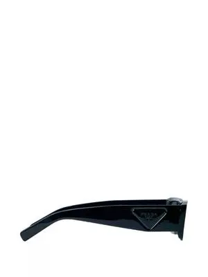 Prada Rectangle Frame Sunglasses With Triangle Logo