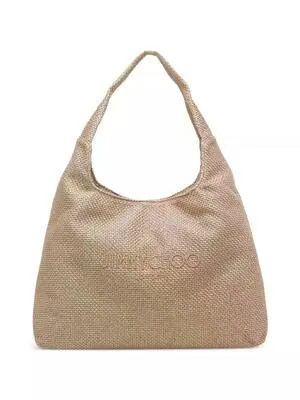 JIMMY CHOO Raffia Shoulder Bag - Neutrals