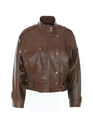 URBANCODE Belted Faux Leather Jacket