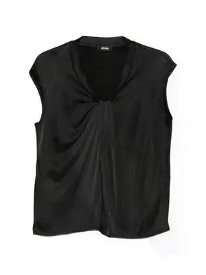 Dixie Sleeveless Twist Front Blouse - Black