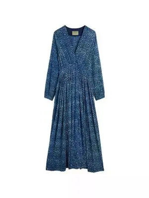 Momoni Printed V-neck Dress