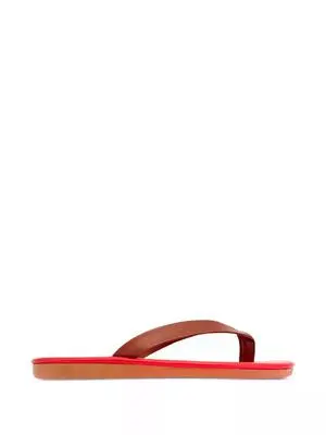 ANCIENT GREEK SANDALS Saionara Leather Slides - Brown