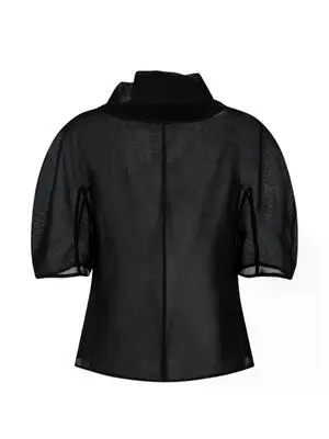 AMOMENTO Knotted Collar Top