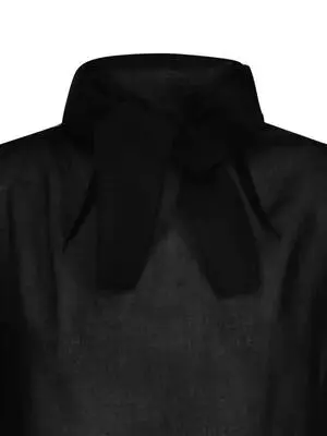 AMOMENTO Knotted Collar Top