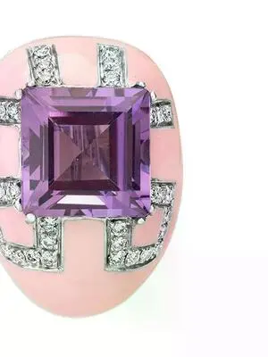 ANDREOLI Alia Diamond Amethyst Earrings
