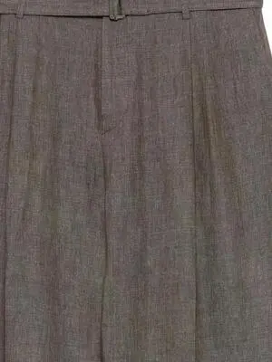 Canali Linen Pleated Trousers
