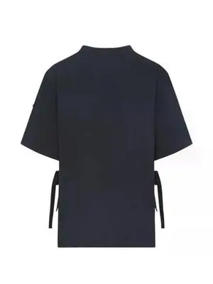 Moncler Appliquéd Tie-side T-shirt - Blue