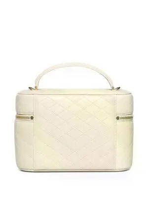 Saint Laurent Large Gaby Quilted Leather Vanity Bag - Neutrals