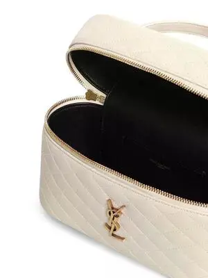 Saint Laurent Large Gaby Quilted Leather Vanity Bag - Neutrals