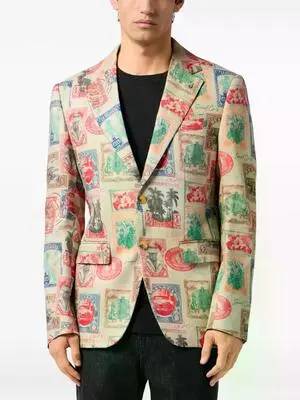 BILLIONAIRE Printed Linen Blazer