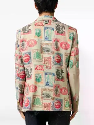 BILLIONAIRE Printed Linen Blazer