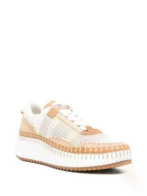 Chloé Nama Lace-up Sneakers - White