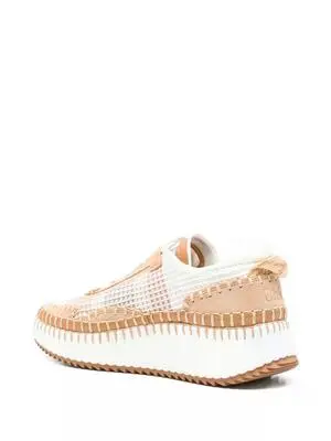 Chloé Nama Lace-up Sneakers - White