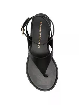STUART WEITZMAN Marley Flat Sandals - Black