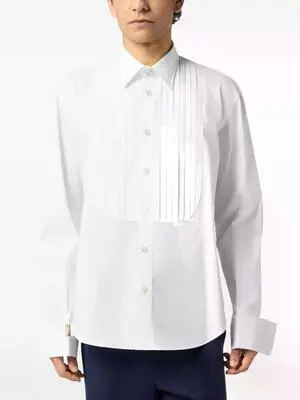 BILLIONAIRE Pleated Shirt - White