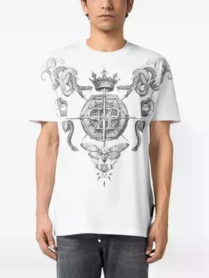 Philipp Plein Crew-neck Tattoo-print T-shirt