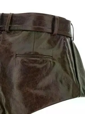 Magda Butrym Belted Leather Shorts