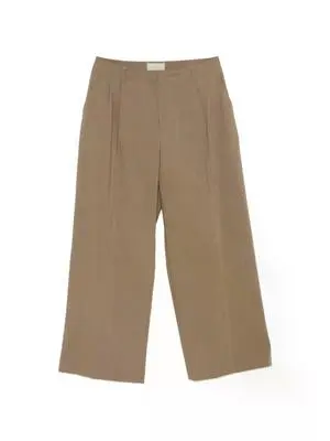 THESTROY Pleated Wide Leg Trousers