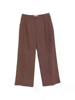 THESTROY Pleated Straight Leg Trousers