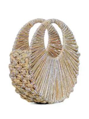 HIBOURAMA Crystal Embellished Tote Bag