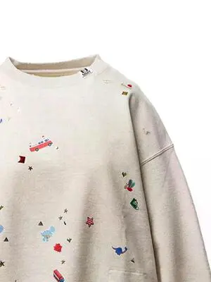 Mihara Yasuhiro Sticker Printed Sweatshirt