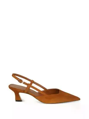 STUART WEITZMAN Suede Slingback Pumps - Neutrals