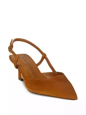 STUART WEITZMAN Suede Slingback Pumps - Neutrals
