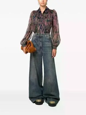 Etro Logo-embroidered Wide Leg Jeans