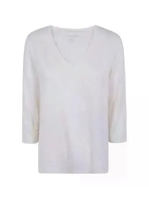 Majestic Filatures V-neck Three-quarter Length Sleeve T-shirt