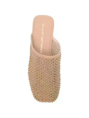 STUART WEITZMAN Bareitall Studded Mules - Neutrals