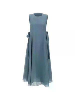 Max Mara Sleeveless Drawstring Dress - Blue