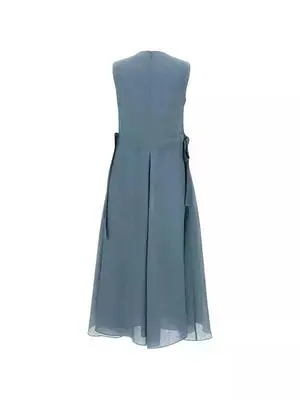 Max Mara Sleeveless Drawstring Dress