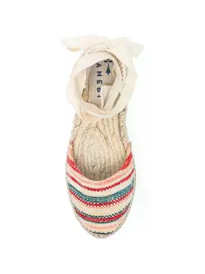 Manebí Striped Tie Espadrilles - Red