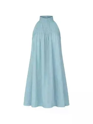 Sea Violet Smocked Halter Dress