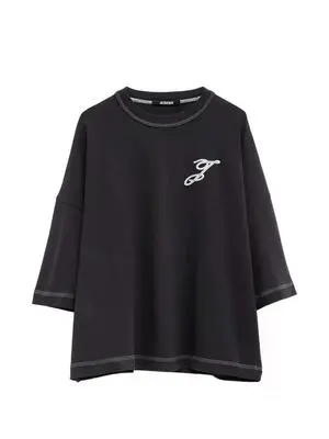 Jacquemus Contrast-stitching T-shirt - Blue