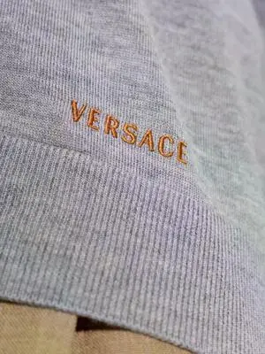 Versace Logo Embroidered Buttoned Cardigan