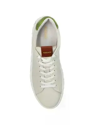 Versace Greca-motif Lace-up Sneakers - White