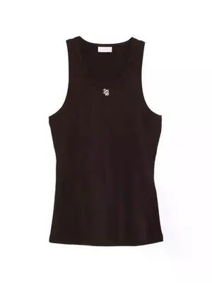 Liu Jo Ribbed Logo Tank Top