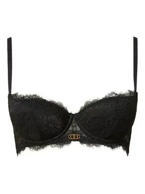 TWINSET Lace-detailing Bra - Black
