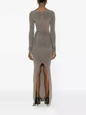 Rick Owens Temple Long-sleeve Maxi Dress - Grey