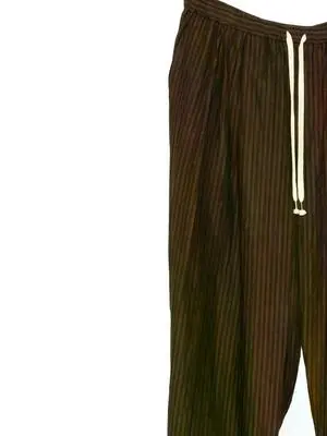 CALMLENCE Striped Trousers - Brown