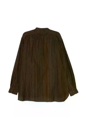 CALMLENCE Striped Shirt - Brown