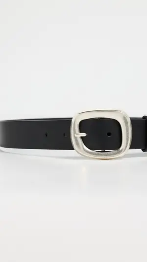 Rag & Bone Thea Leather Belt - Black