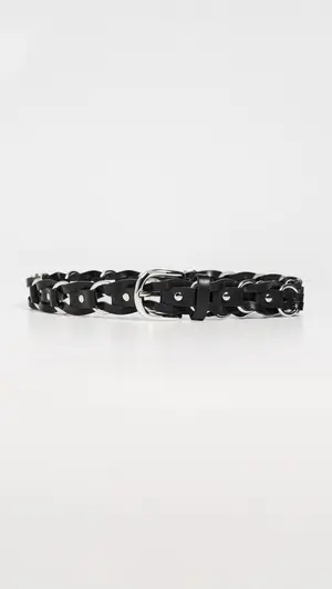 Isabel Marant Étoile Bali Leather Belt - Black/silver